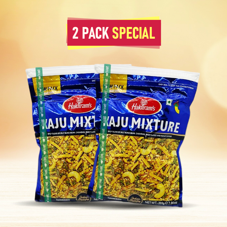 Haldiram's Kaju Mixture (2 Big Pack) 400g each #57218 | DesiClik.com, USA